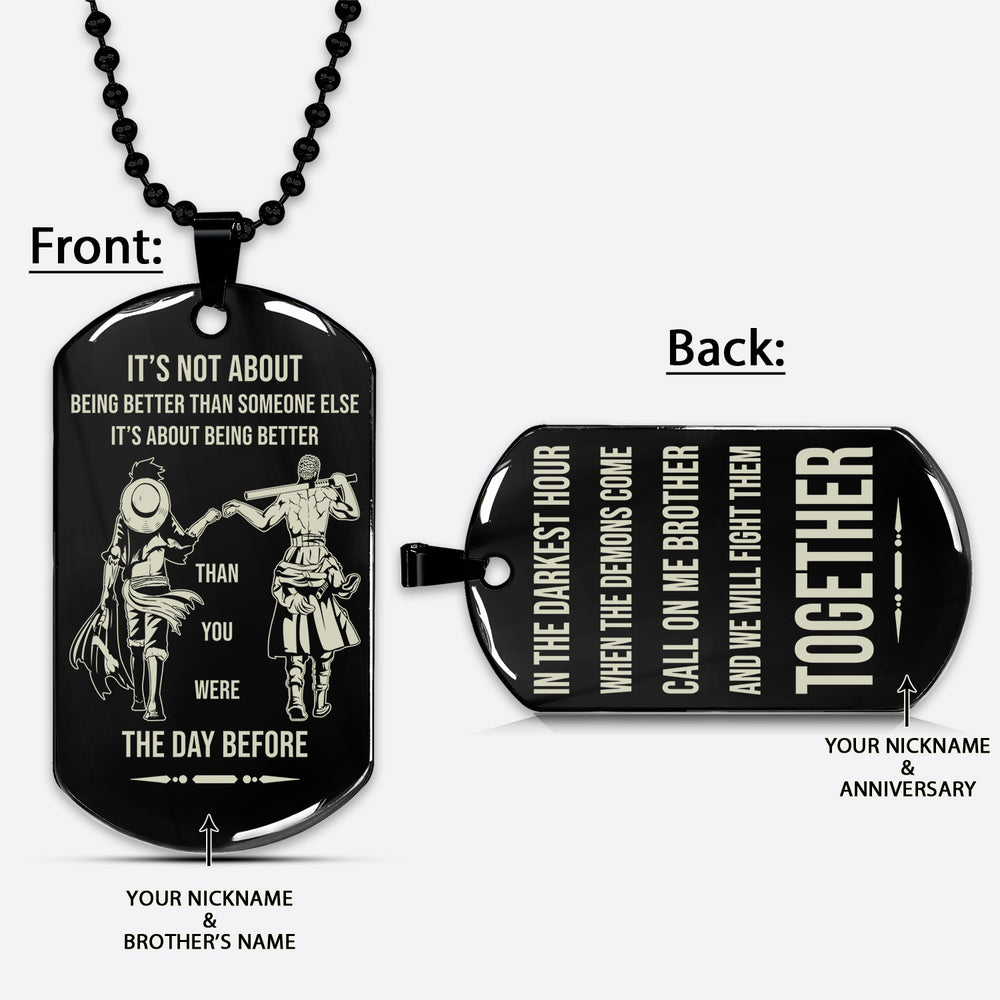 ONE PIECE ENGRAVE DOG TAG